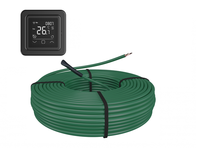e-HEAT Cable Set 100 m / 1700 Watt Set met C16-thermostaat | Zwart ...